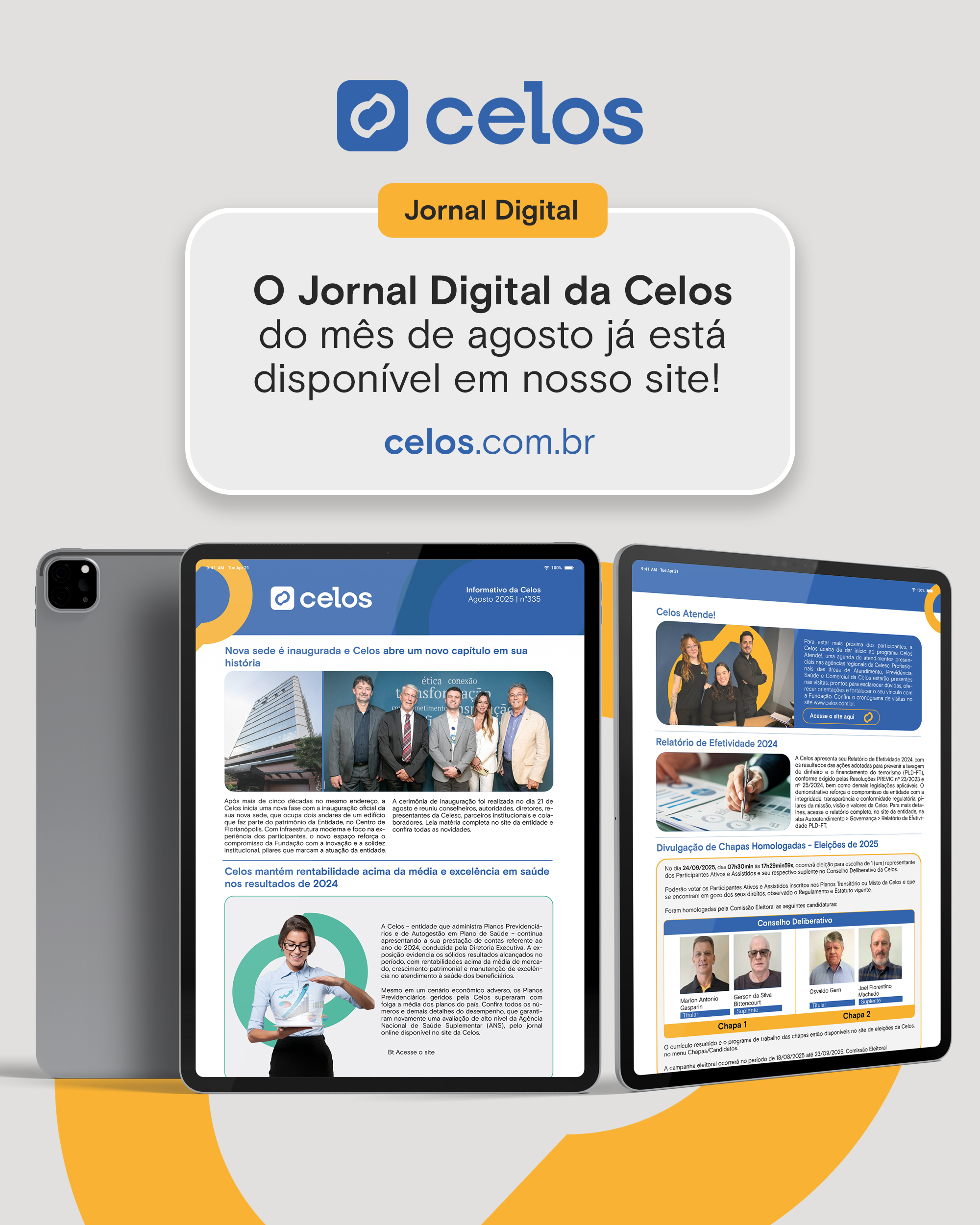 Jornal Digital da Celos – Agosto – Celos